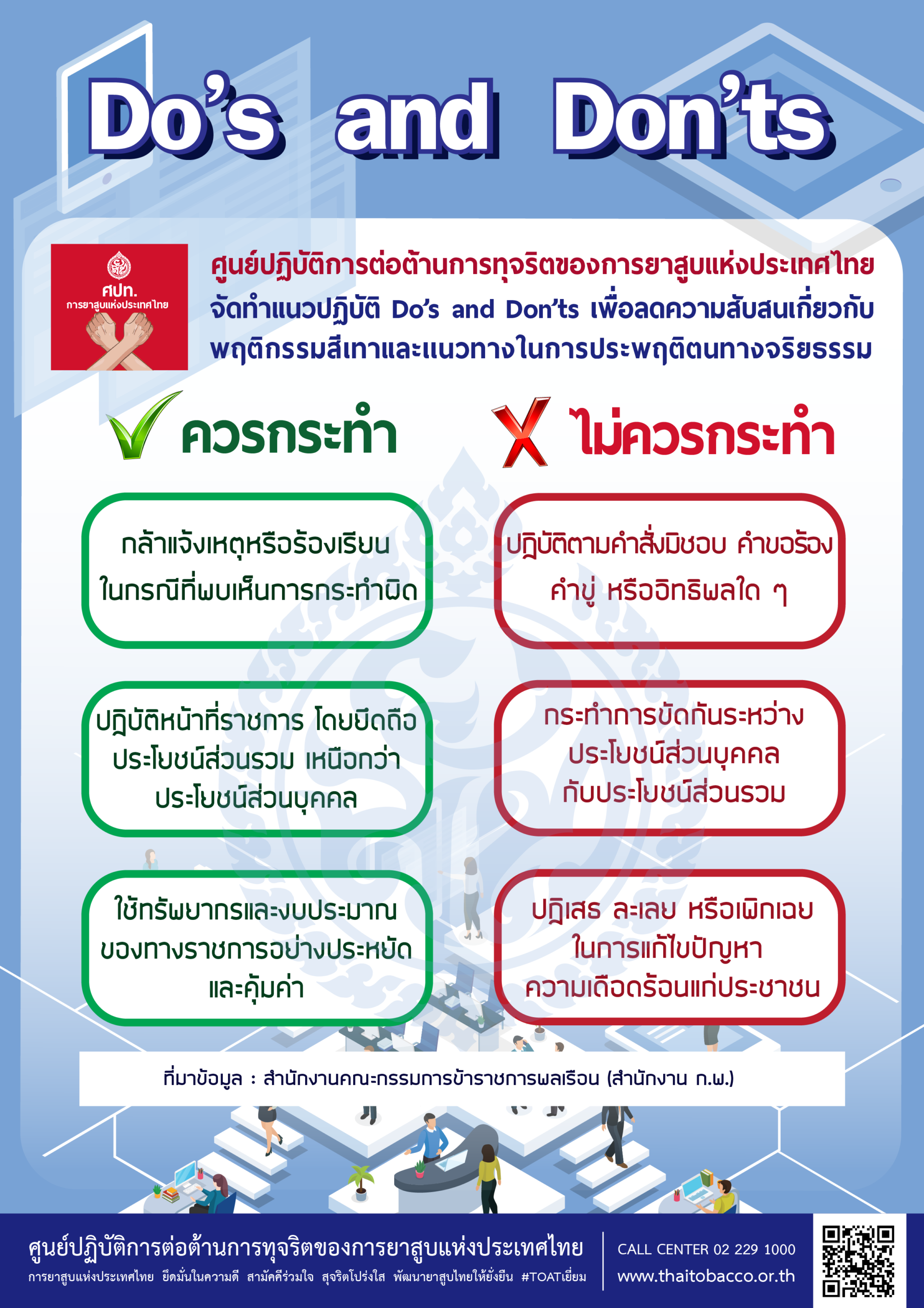 สาระน่ารู้จากศูนย์ ศปท.ยสท. เรื่อง แนวปฏิบัติ Do’s and Don’ts เพื่อลดความสับสนเกี่ยวกับพฤติกรรม ...